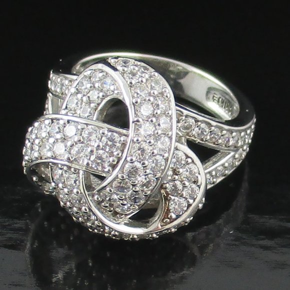 Jean Dousset | Jewelry | Jean Dousset 96ct Absolute Pave Knot Ring ...